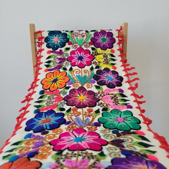 Hand Crafted | Accents | Embroidery Floral Peruvian Handwoven Table ...